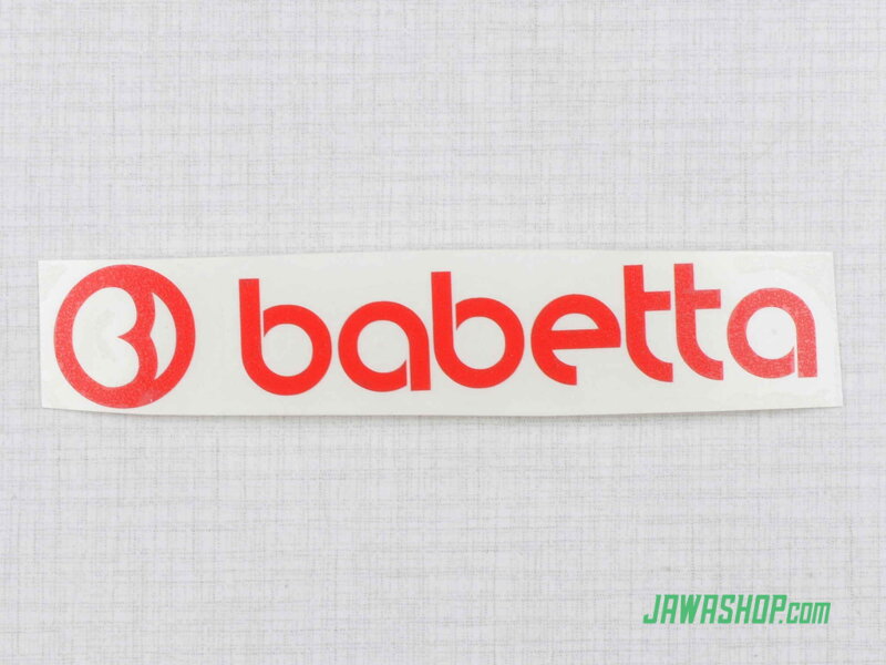 Sticker Babetta 135x25mm - red (Jawa 50 Babetta 207 210) - JawaShop.com
