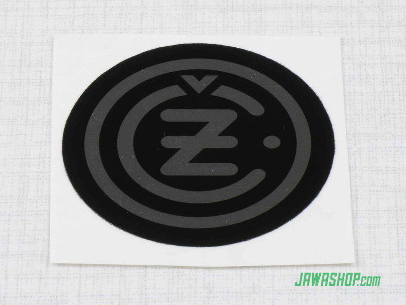 Sticker "CZ" 47mm - black / silver (CZ 125 175 250 350) - JawaShop.com