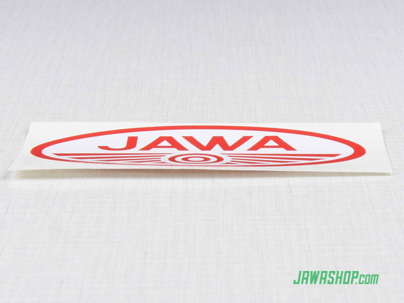 Sticker logo Jawa 97x49mm - red/white (Jawa) - JawaShop.com