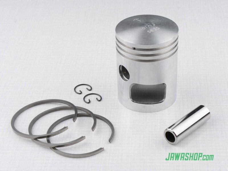Piston set 58.00 - 60.00mm, pin 16mm - LEFT (Jawa 350 - 6V) - JawaShop.com