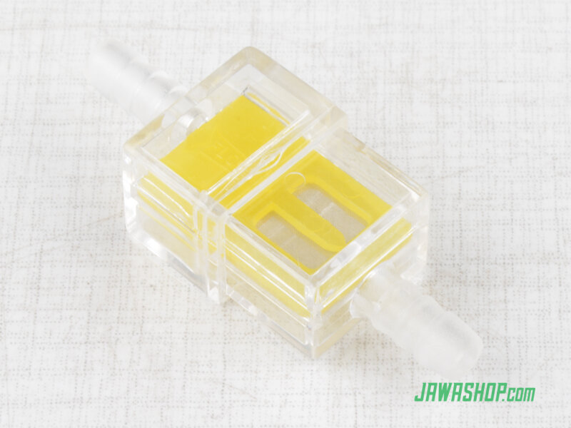Fuel filter square 5/6mm - yellow (Jawa CZ Simson) - JawaShop.com